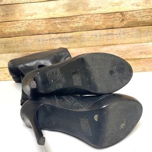 BCBGeneration | Shoes | Bcbg Knee Boot Leather Upper Black 85 | Poshmark